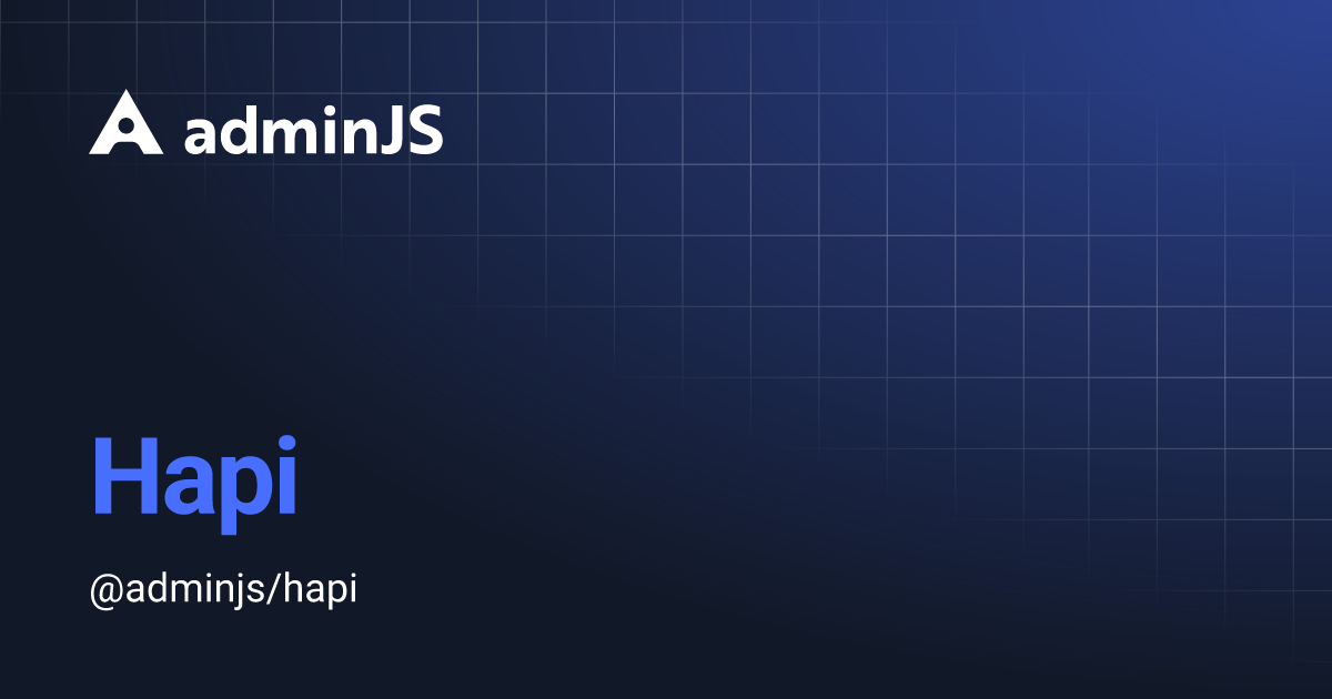 Hapi | AdminJS